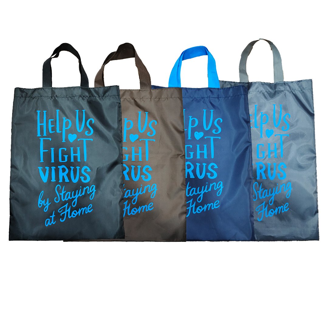 Polyester Taffeta Fabrics Printed Shopping/File Carry Bags for ...